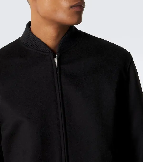LARDINI Virgin Wool Bomber Jacket