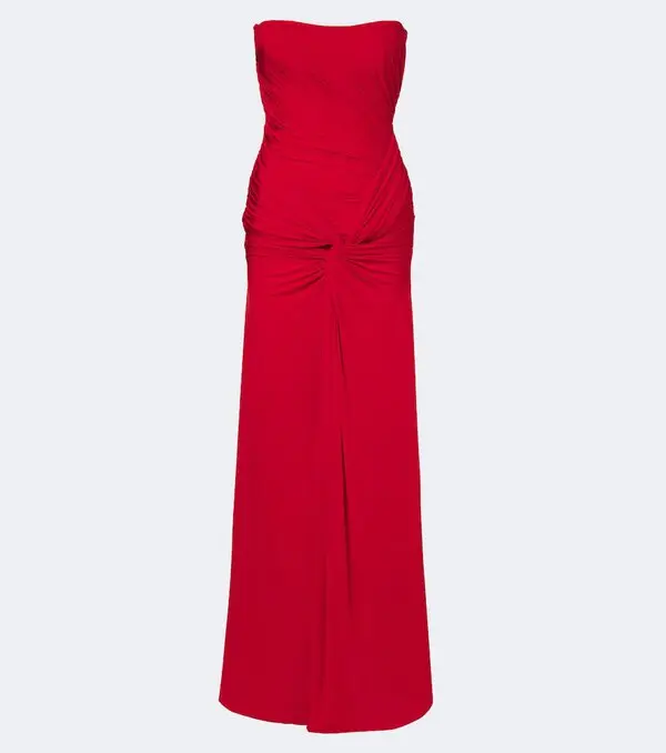 Alex Perry Gathe Ruched Jersey Gown