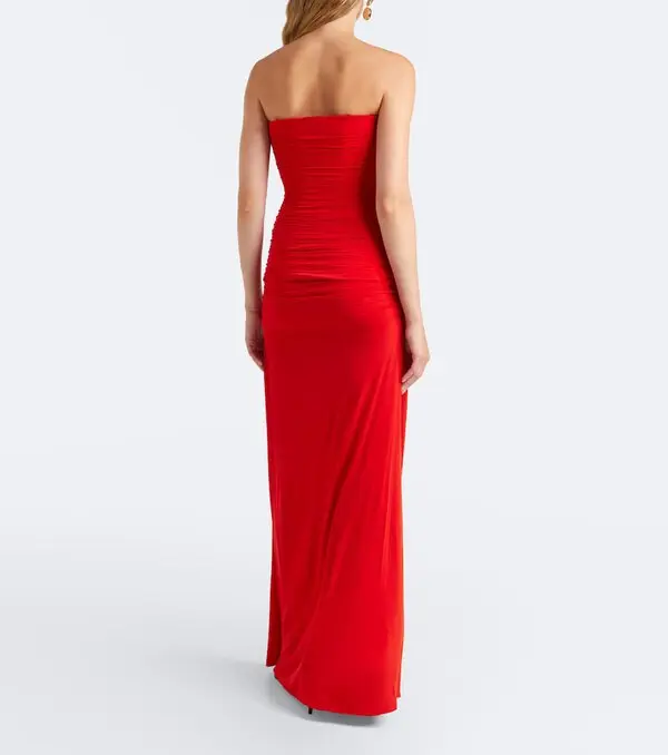 Alex Perry Gathe Ruched Jersey Gown