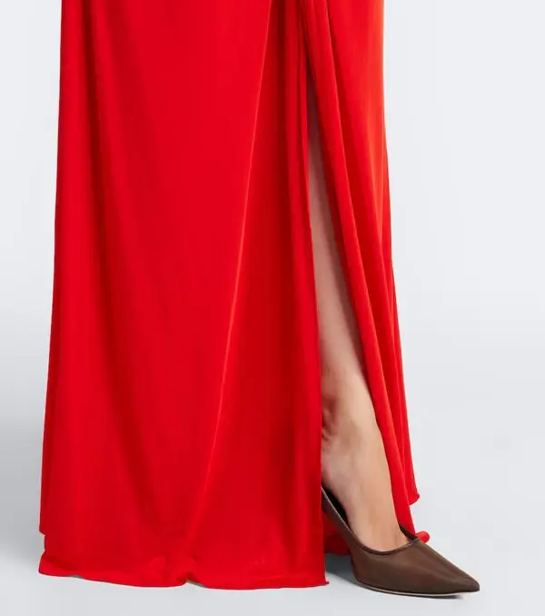 Alex Perry Gathe Ruched Jersey Gown