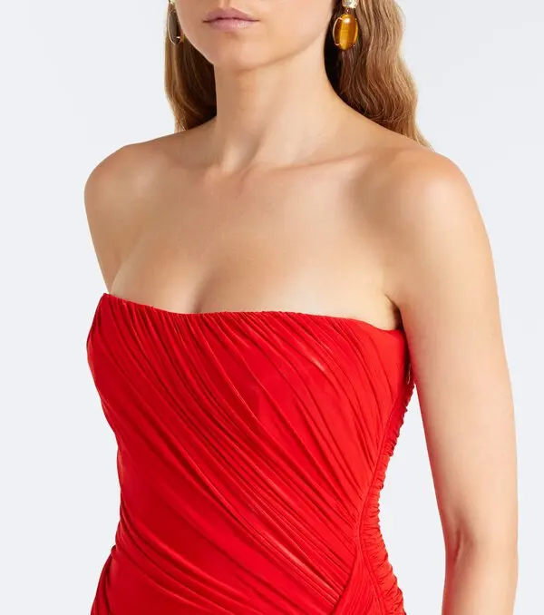 Alex Perry Gathe Ruched Jersey Gown