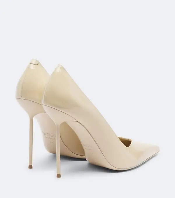 Paris Texas Lidia Patent Leather Pointed Toe Pumps - White
