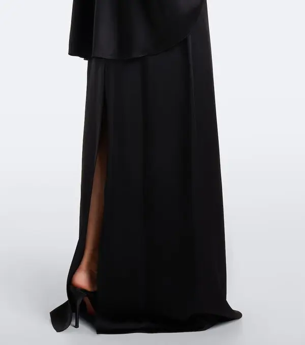 Stella McCartney Caped Satin Halterneck Gown