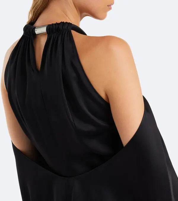 Stella McCartney Caped Satin Halterneck Gown