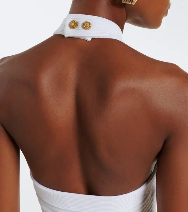 Balmain Halterneck Knitted Bodysuit
