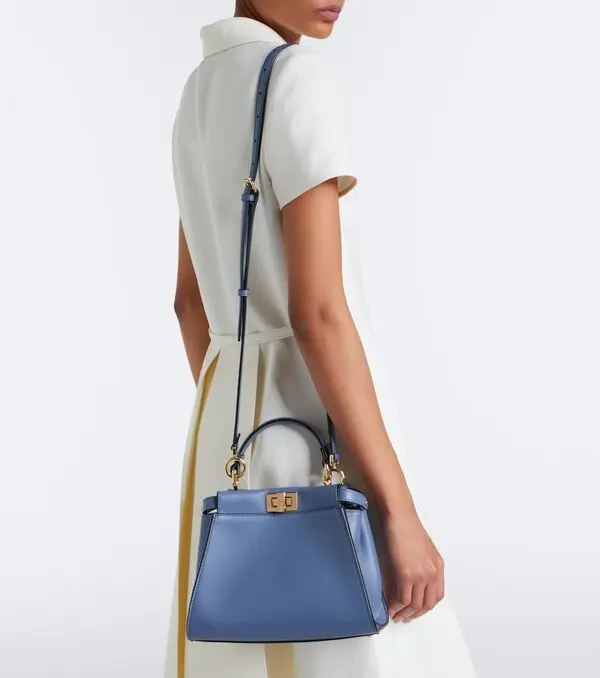 Fendi Peekaboo Mini Leather Top-handle Bag