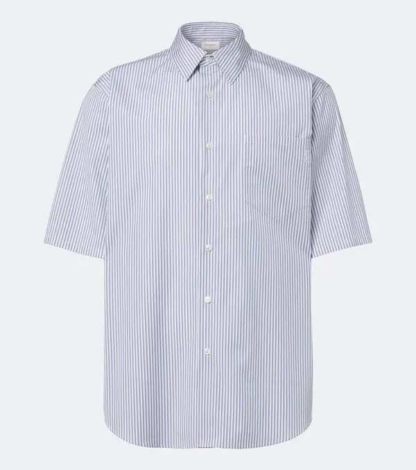 Saint Laurent Cassandre Striped Cotton Shirt
