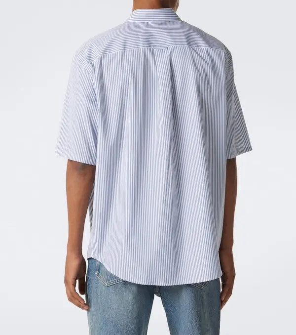Saint Laurent Cassandre Striped Cotton Shirt