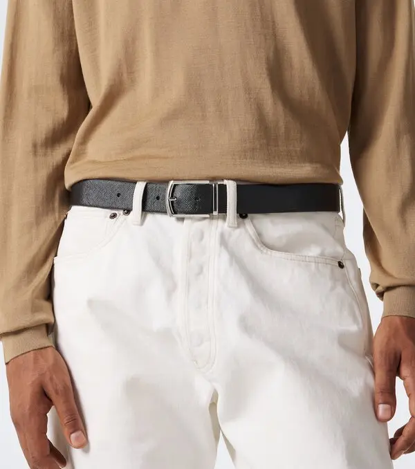 Prada Reversible Saffiano Leather Belt