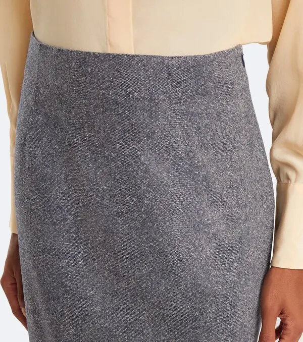 Etro Wool And Silk-blend Maxi Skirt