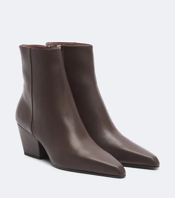 Paris Texas Jane Leather Ankle Boots - Brown