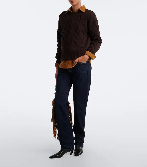 Polo Ralph Lauren Cable-knit Wool And Cashmere Sweater