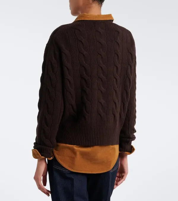 Polo Ralph Lauren Cable-knit Wool And Cashmere Sweater