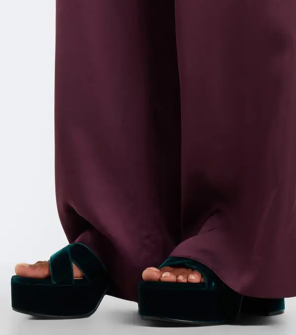 GIANVITO ROSSI Velvet Platform Sandals