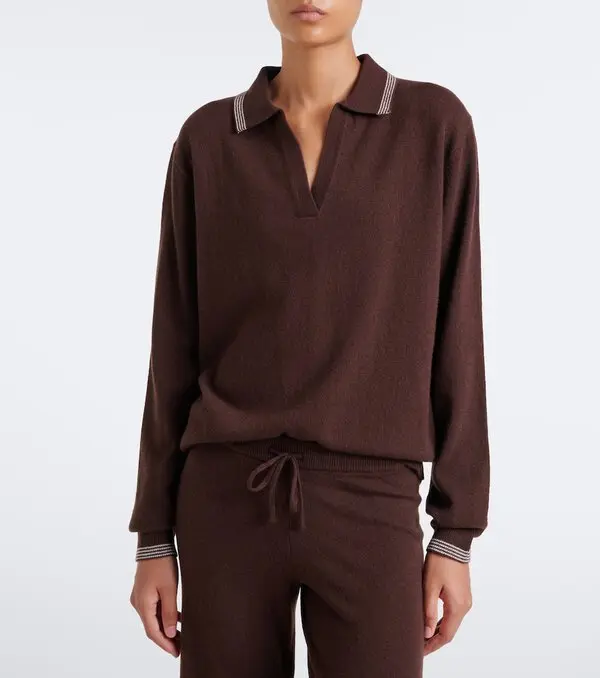 The Upside Coco Luna Cashmere-blend Polo Sweater