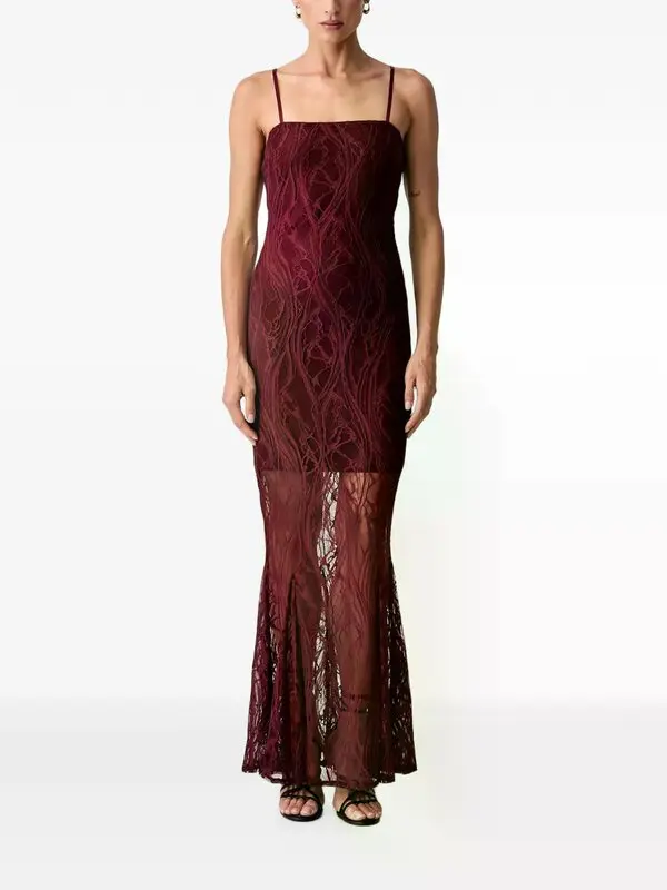 Guess Spaghetti Strap Lace Overlay Dress
