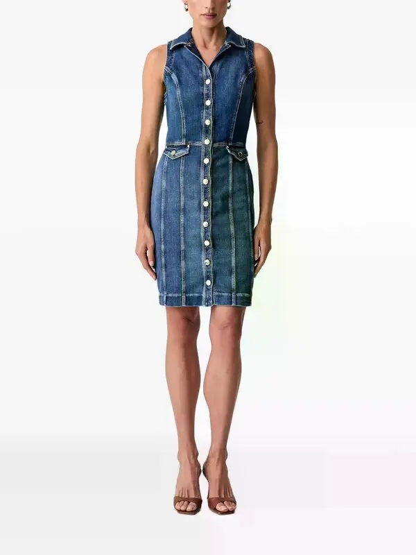 Guess Sleeveless Denim Button-up Dress