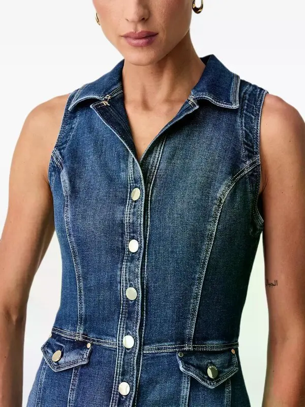 Guess Sleeveless Denim Button-up Dress