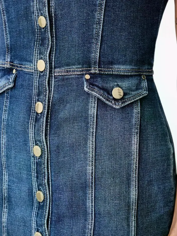 Guess Sleeveless Denim Button-up Dress