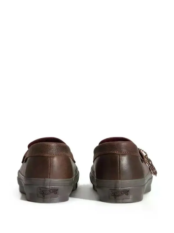 VANS Stud-embellished Leather Loafers