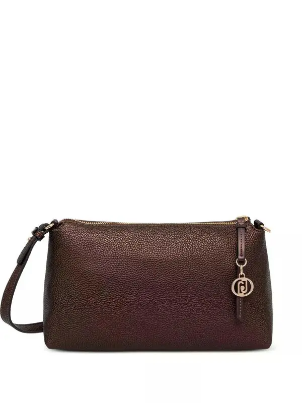 Liu Jo Pebbled Logo-charm Shoulder Bag - Brown