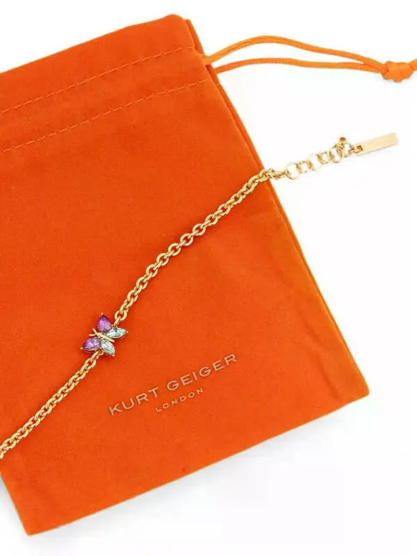 Kurt Geiger Crystal-embellished Butterfly Link Bracelet