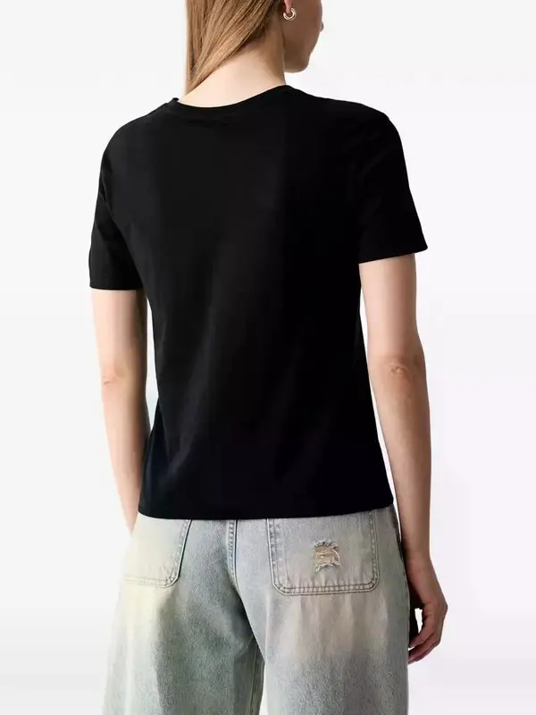 Liu Jo Rhinestone-logo T-shirt