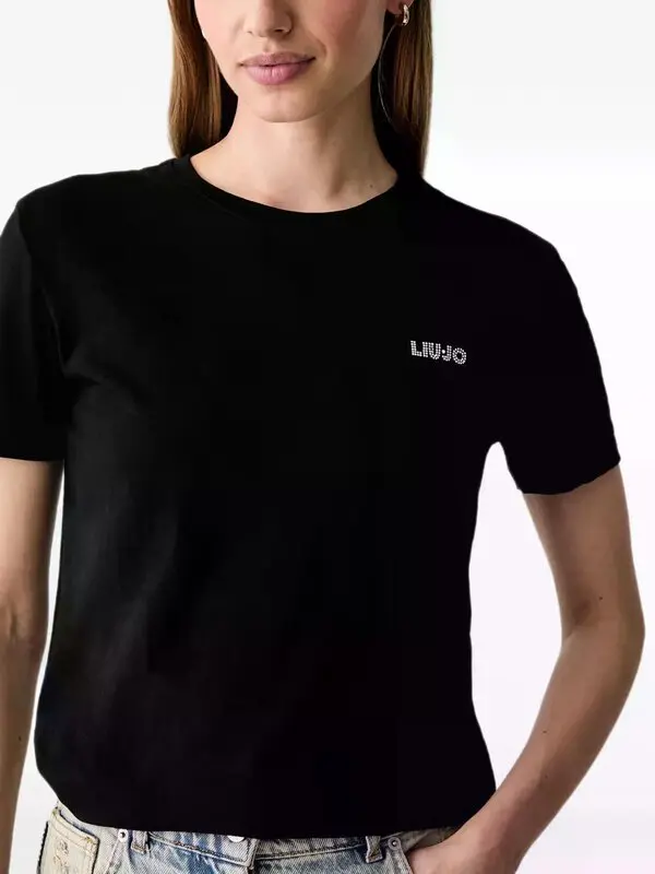 Liu Jo Rhinestone-logo T-shirt