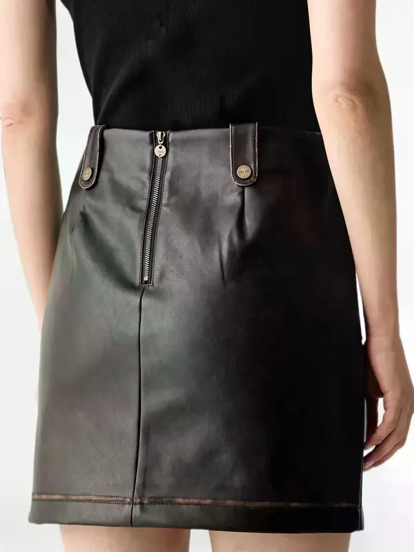Liu Jo Faded-effect Logo-button Skirt