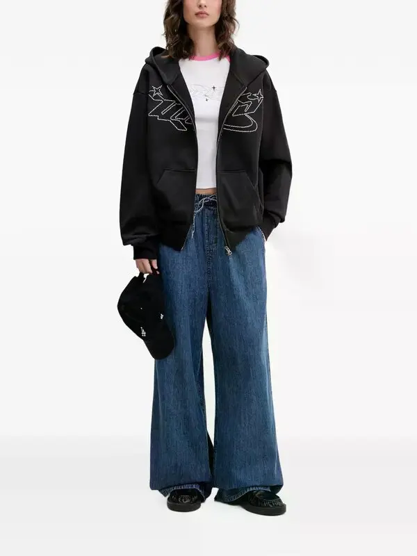VANS Embellished Zip-up Hoodie
