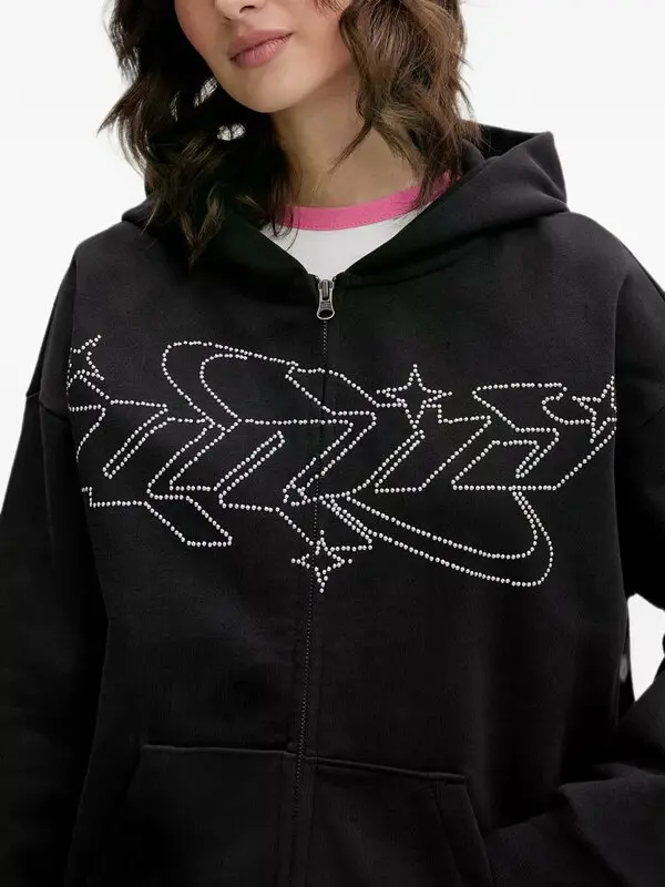 VANS Embellished Zip-up Hoodie