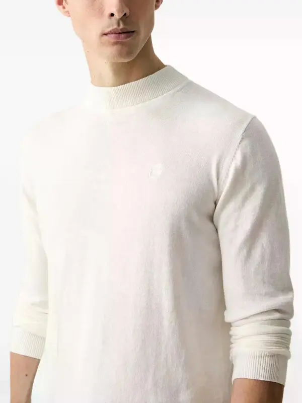 Karl Lagerfeld Logo-patch Mock-neck Sweater