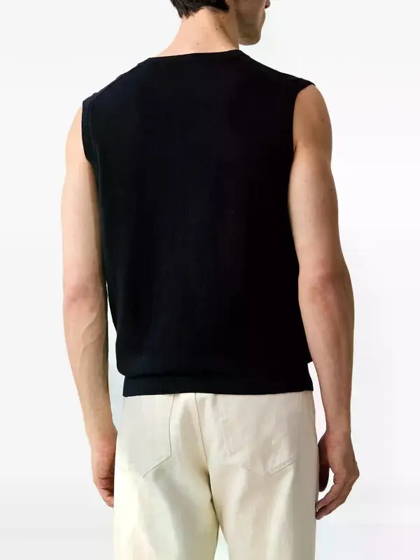 Karl Lagerfeld Logo Embroidered V-neck Sweater