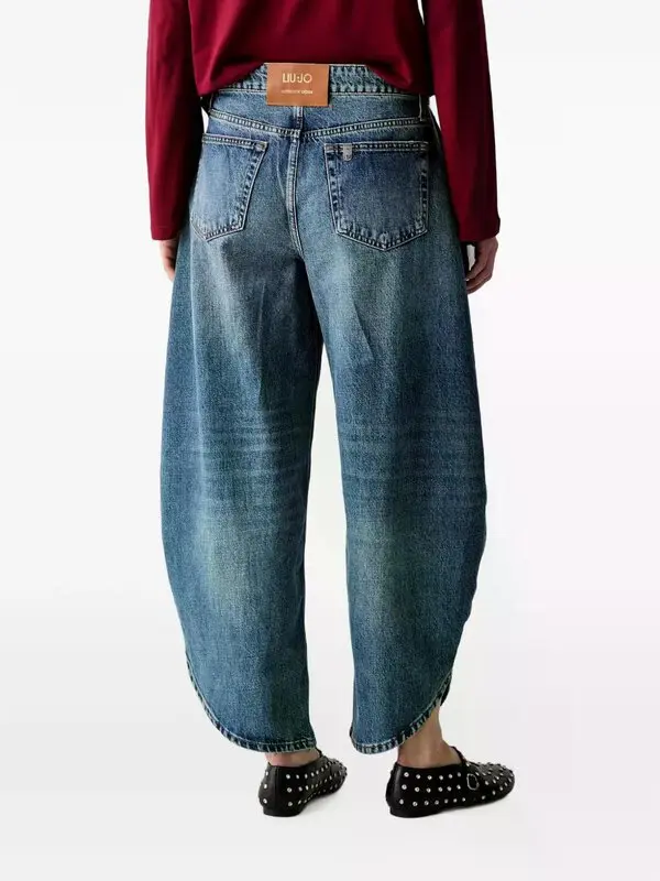 Liu Jo Curved-hem Barrel-leg Jeans