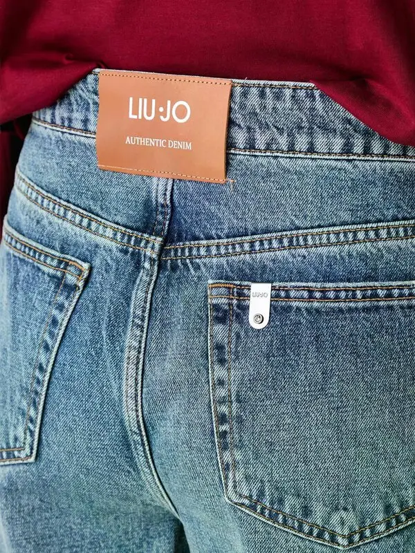 Liu Jo Curved-hem Barrel-leg Jeans