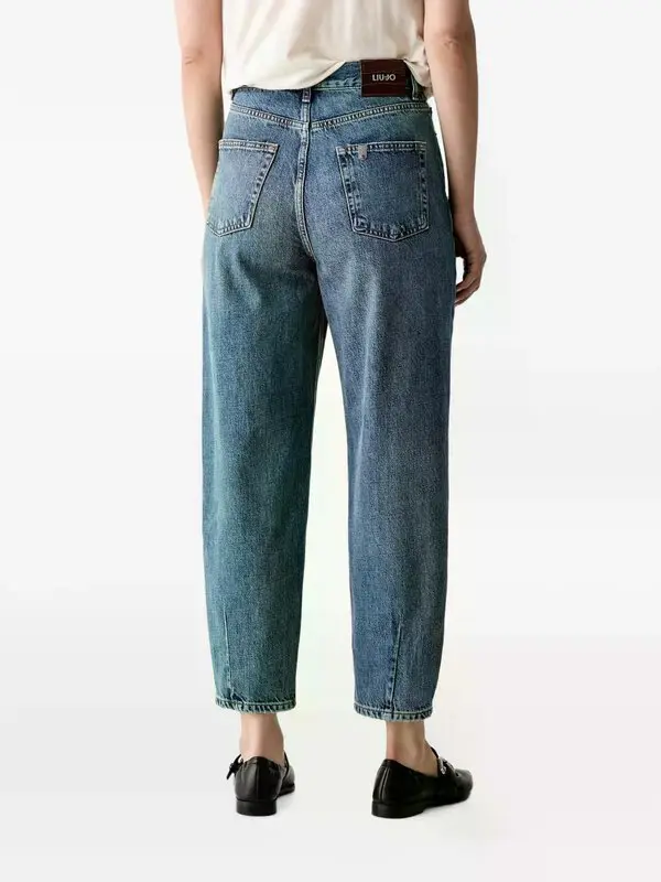 Liu Jo Logo-plaque Whiskered Jeans