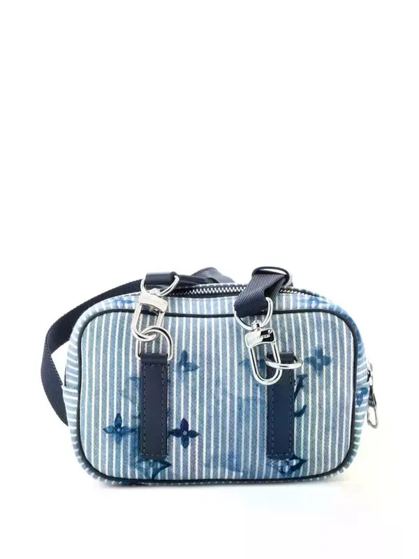 LOUIS VUITTON Outdoor Pouch Monogram Watercolor Stripes Denim Crossbody Bag - Blue