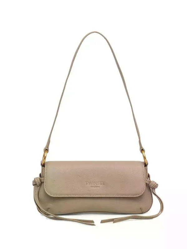 TWINSET Logo-debossed Knot-detail Tote Bag - Neutrals