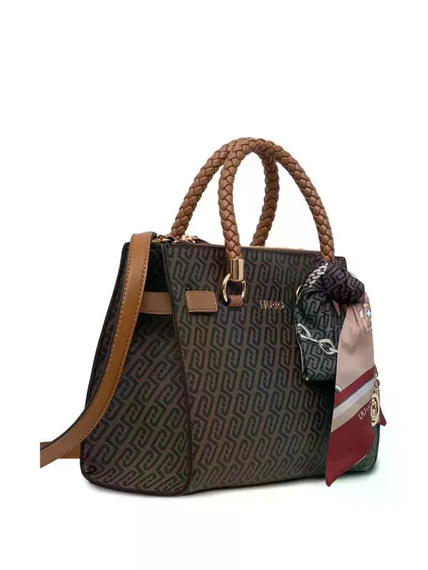 Liu Jo Monogram-pattern Scarf-detail Tote Bag