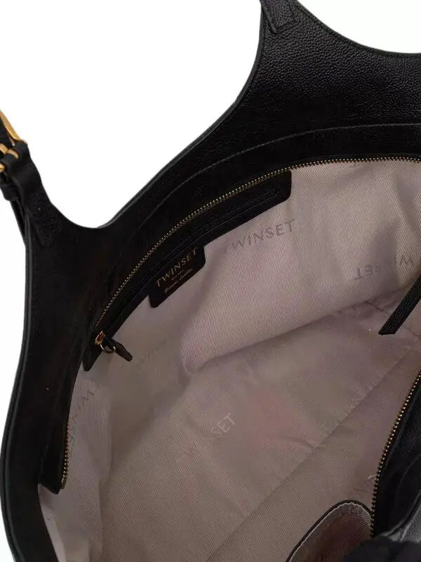 TWINSET Pebbled Tote Bag With Buckle Detail