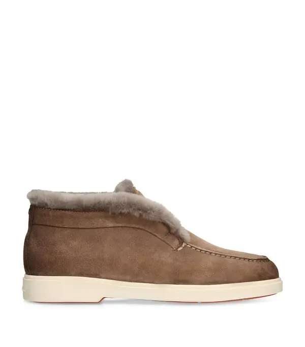 Santoni Suede Fortune Ankle Boots
