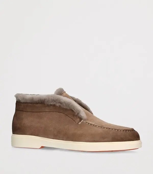 Santoni Suede Fortune Ankle Boots