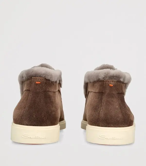 Santoni Suede Fortune Ankle Boots
