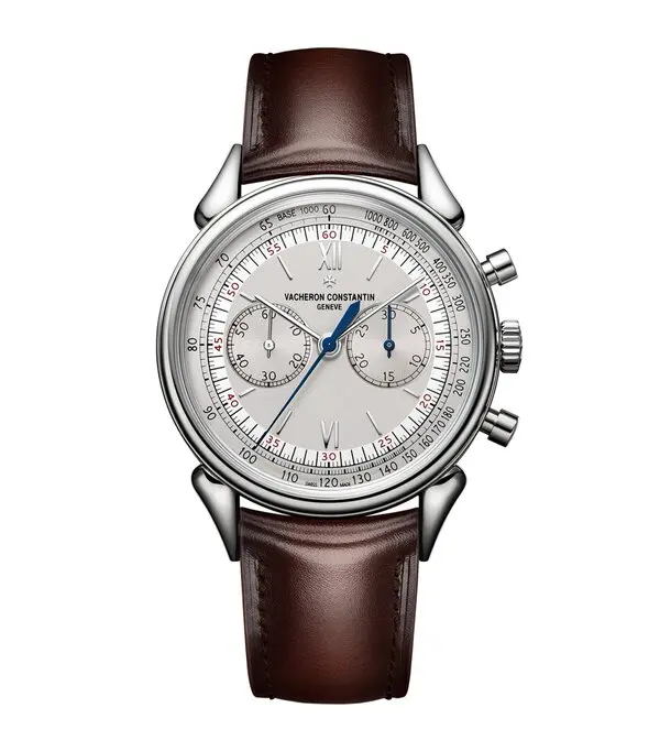 VACHERON CONSTANTIN Historiques Cornes De Vache 1955 Stainless Steel Chronograph Watch - Silver