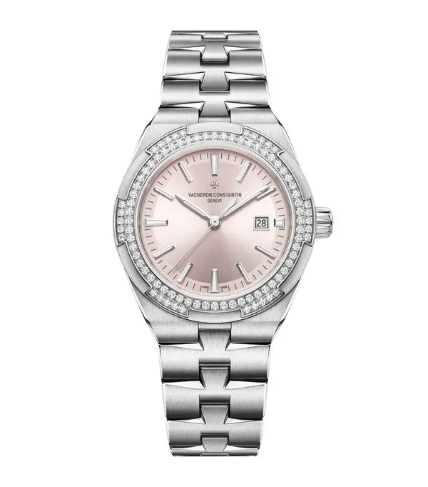 VACHERON CONSTANTIN Overseas Self-winding Watch With Diamond Bezel - Silver