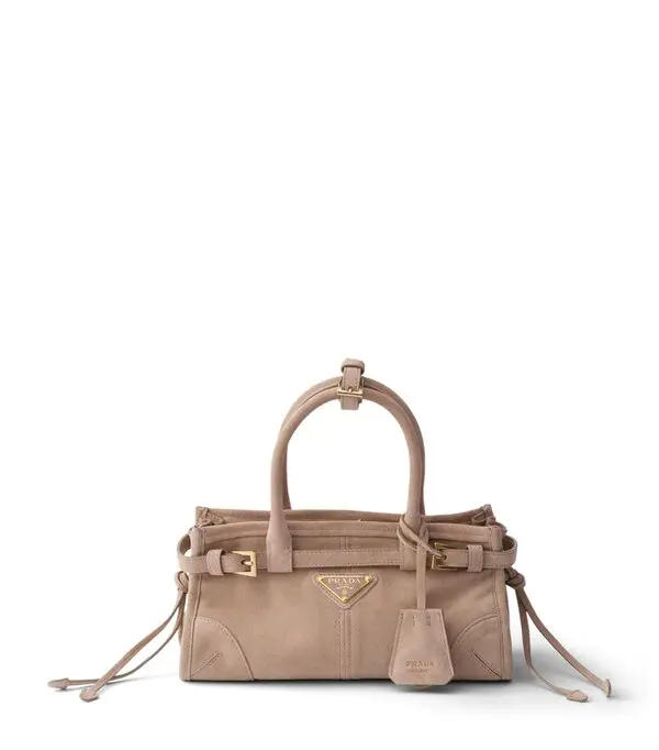 Prada Mini Suede Bonnie Top-handle Bag