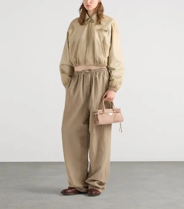 Prada Mini Suede Bonnie Top-handle Bag