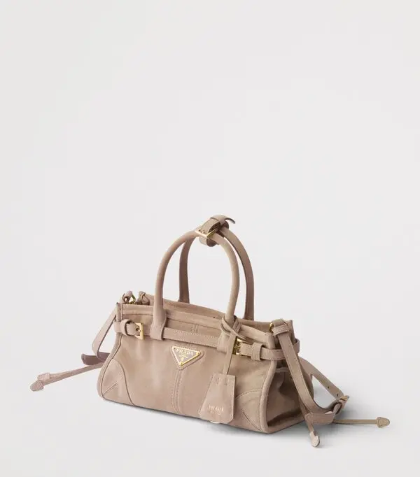 Prada Mini Suede Bonnie Top-handle Bag