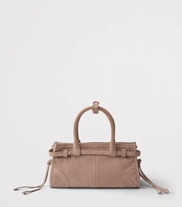 Prada Mini Suede Bonnie Top-handle Bag