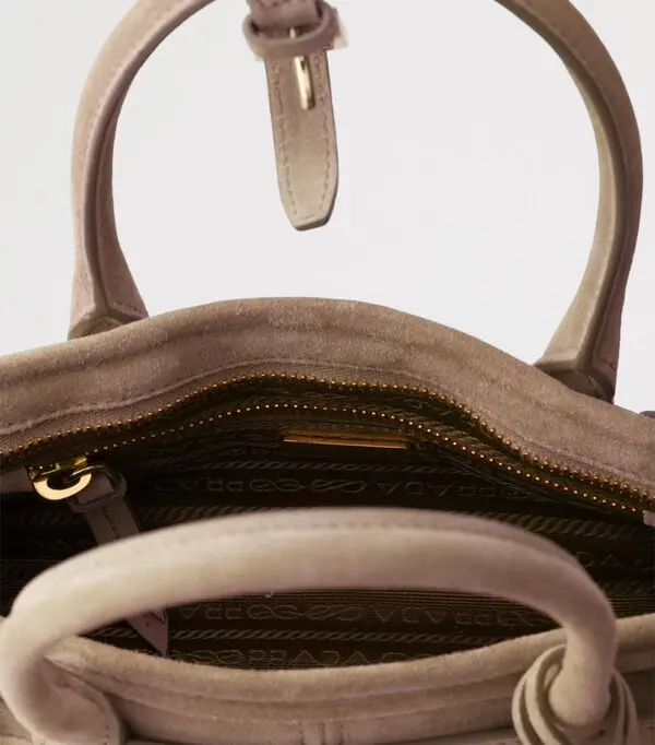 Prada Mini Suede Bonnie Top-handle Bag